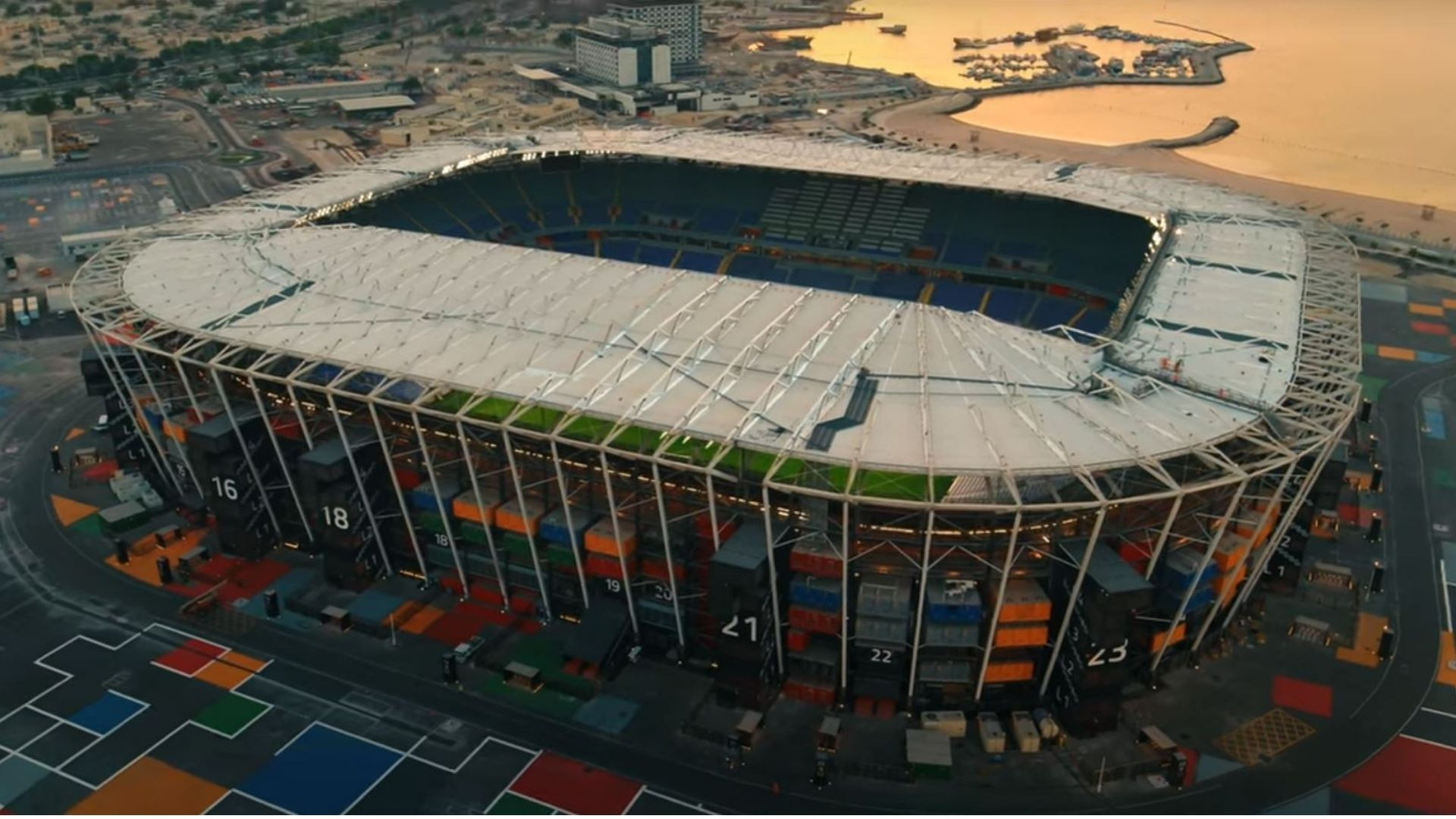 Qatar's Sustainable Stadium Is 100% Dismountable And Made Of Shipping ...