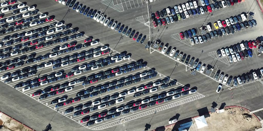 New Drone Video Over Tesla's Factory Shows Off Model 3 Units