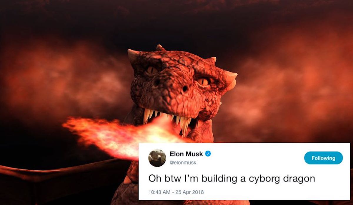 Elon Musk Casually Announces He is Building a Cyborg Dragon