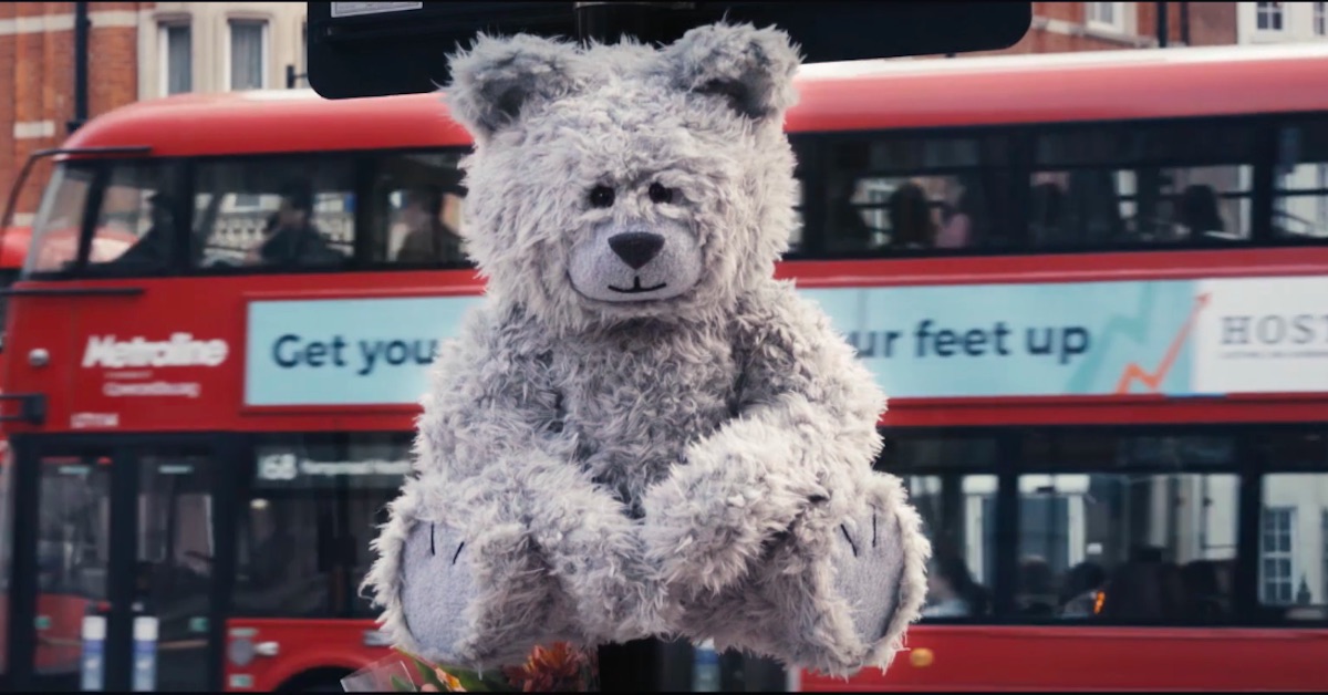 This Coughing Teddy Bear Raises Air Pollution Awareness on London's Streets