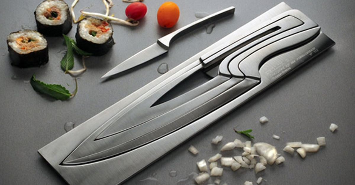 These Nesting Knives Take Up Just the Space That a Single Knife Would Take