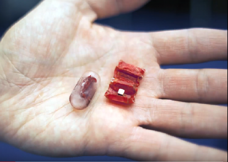 Ingestible Origami Robot Steered by Magnetic Fields