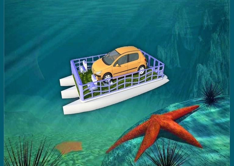 DOW: A Catamaran that Allows You to Sail with Your Car