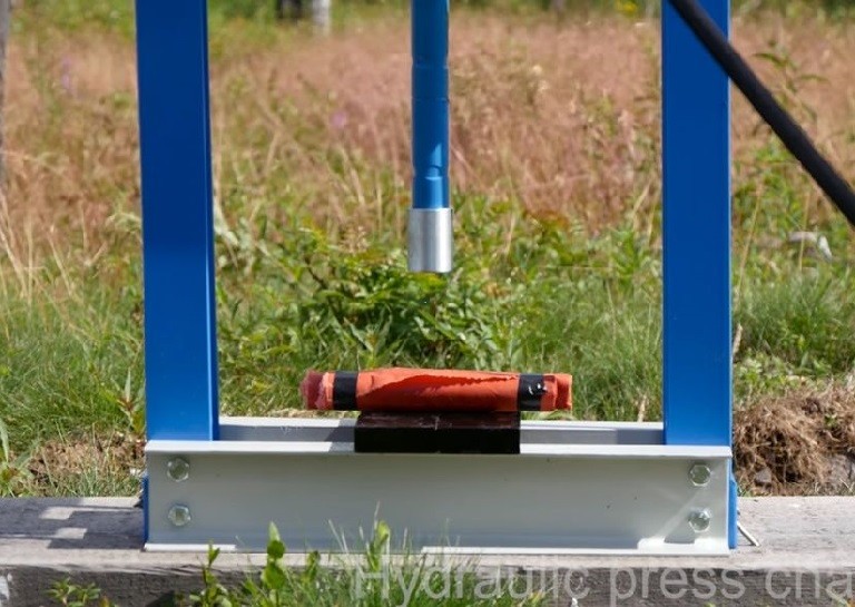 WATCH: Hydraulic Press Crushing Dynamite