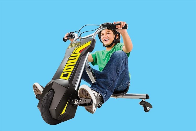 Bet you wish your tricycle had been as much fun as the Power Rider