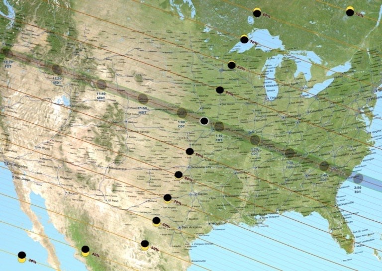 U.S. Anticipates First Total Solar Eclipse Today Since 1918