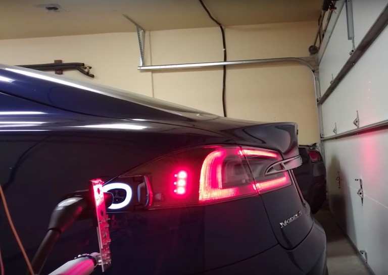 Man Invents DIY Autonomous Charging System for his Tesla Model S
