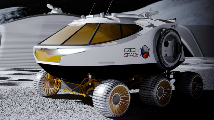 Skoda Inspired Electric Moon Rover Concept Uses Puncture-Proof Tires