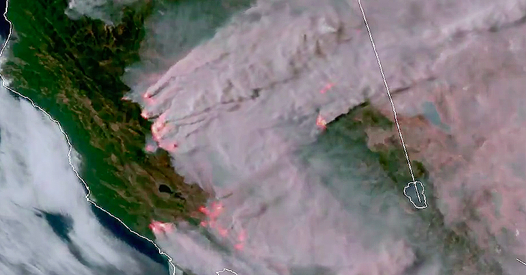 Satellite Imagery Shows Devastating Wildfires of California