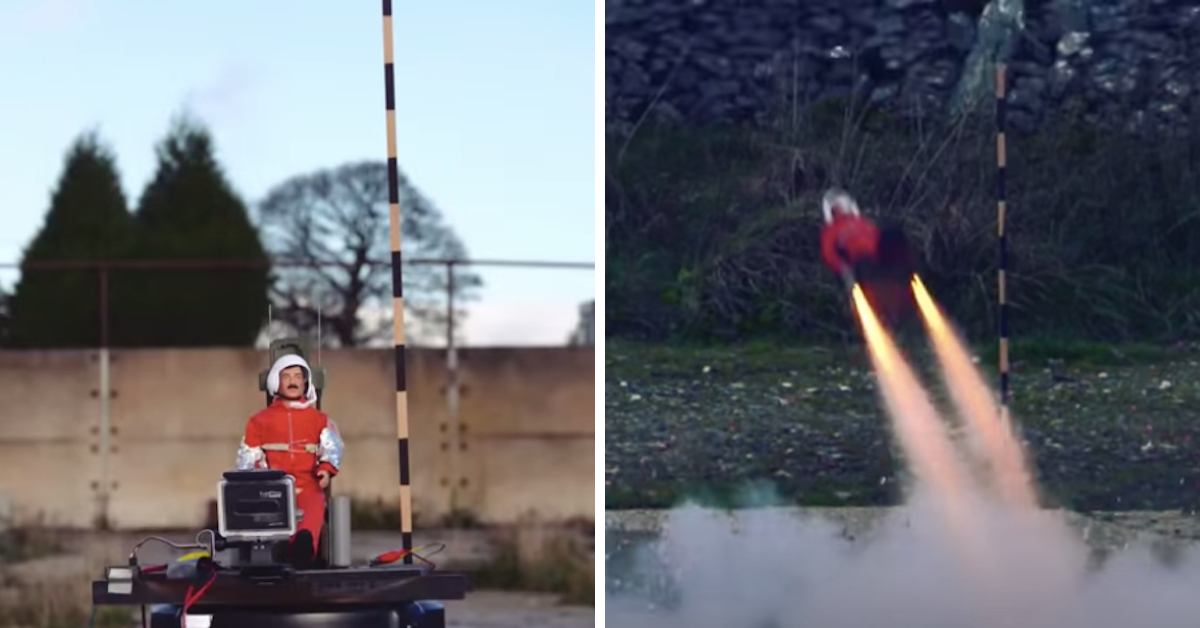YouTuber Launches Out of a Rocket-Powered Ejection Seat | IE