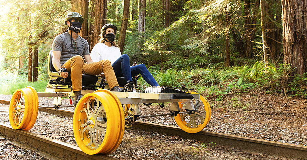 Pedal Through Unused Train Tracks with Electric-Powered Railbikes