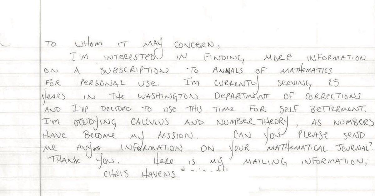 Murder Convict's Love for Math Lead to Brand New Discoveries in Number ...