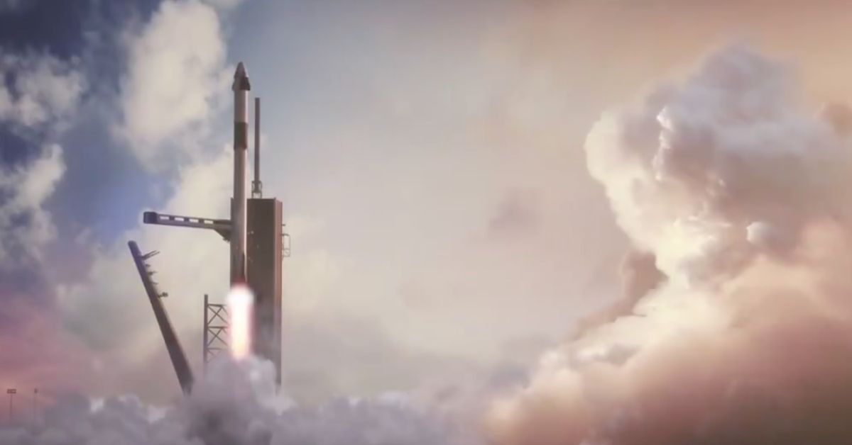 Elon Musk Tweets Simulation of the First Crewed Falcon 9 Flight
