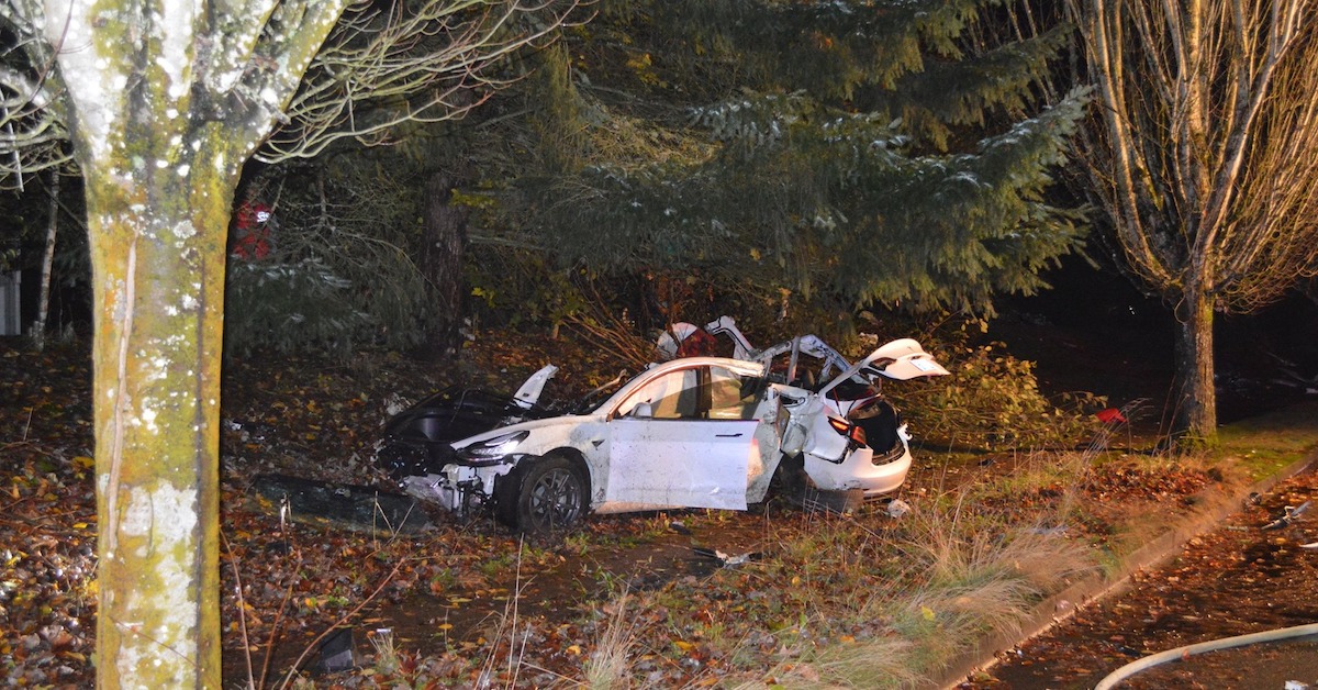 Tesla Crash Sends Battery Cells Flying, Starts House Fire | IE