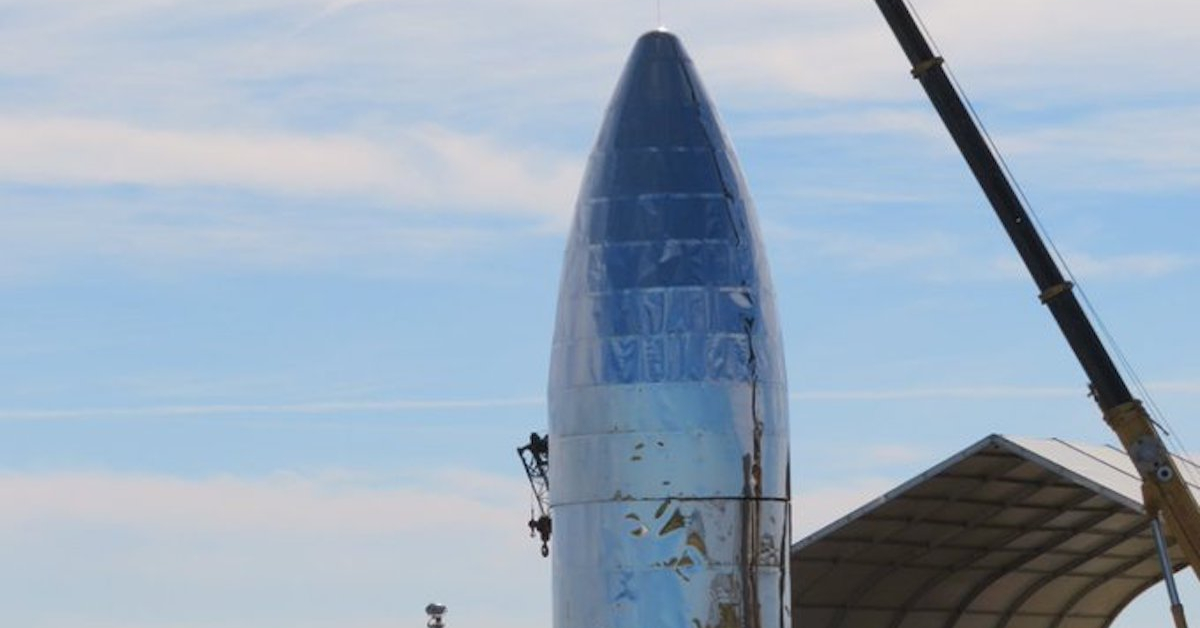 SpaceX's Prototype Starship Mk1 Receives Its Last Steel Dome