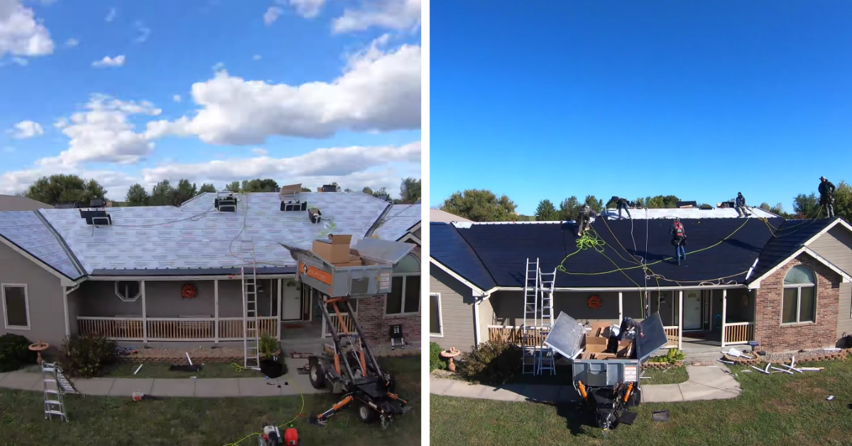 Watch Time Lapse of 4-Day Tesla Solar Roof Installation | IE