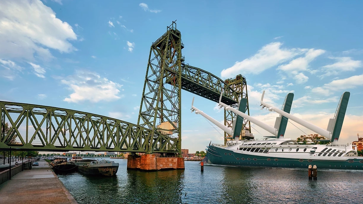 Superyacht: A novel luxury gigayacht concept can fold its massive sails ...