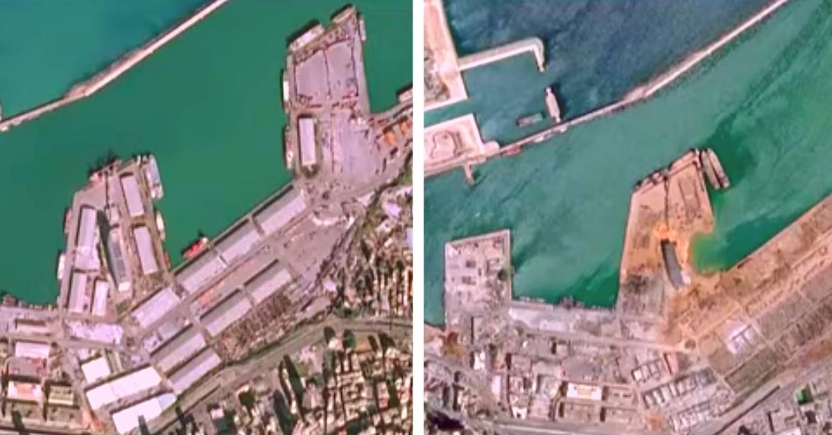 Satellite Images Show the Scale Damage From Beirut Explosion