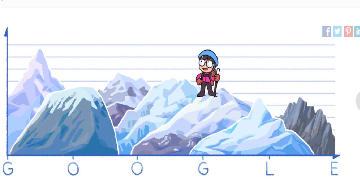 Google Doodle Celebrates First Woman to Reach the Summit of Mount Everest