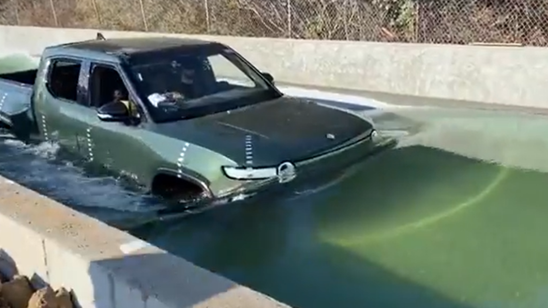 Watch Rivian R1T Wade Through 3-Foot-Deep Water in Trial