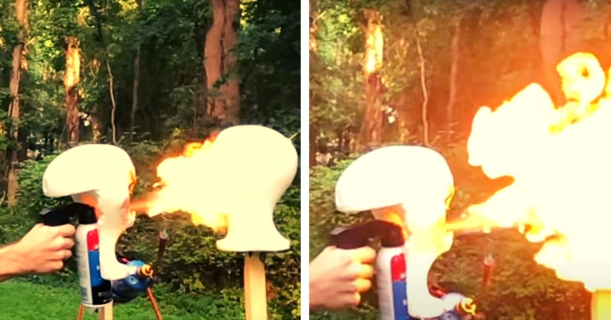 Man Uses Blowtorch for Scathing COVID-19 Mask Demo
