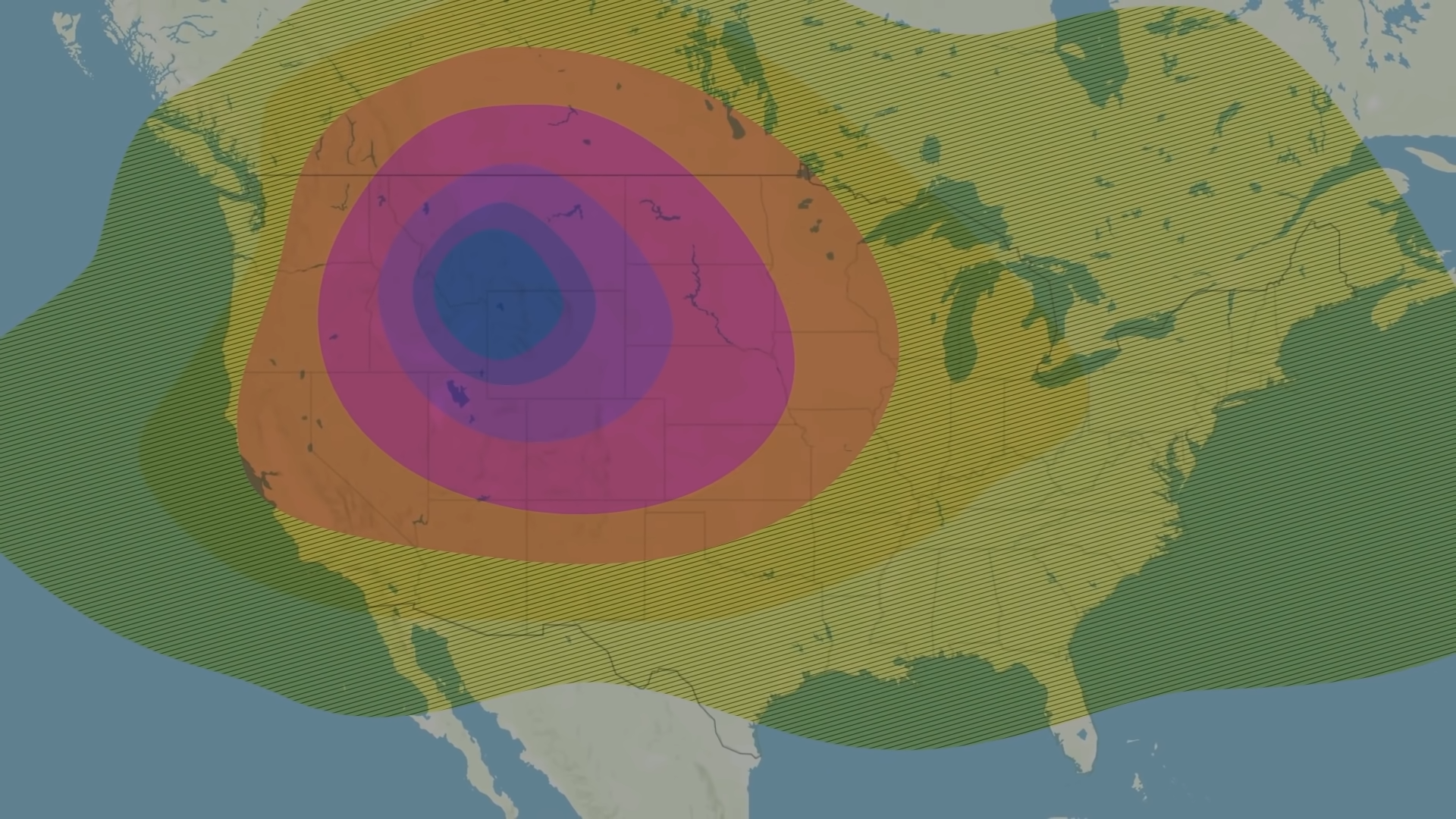 Yellowstone Caldera Volcano Blast Radius