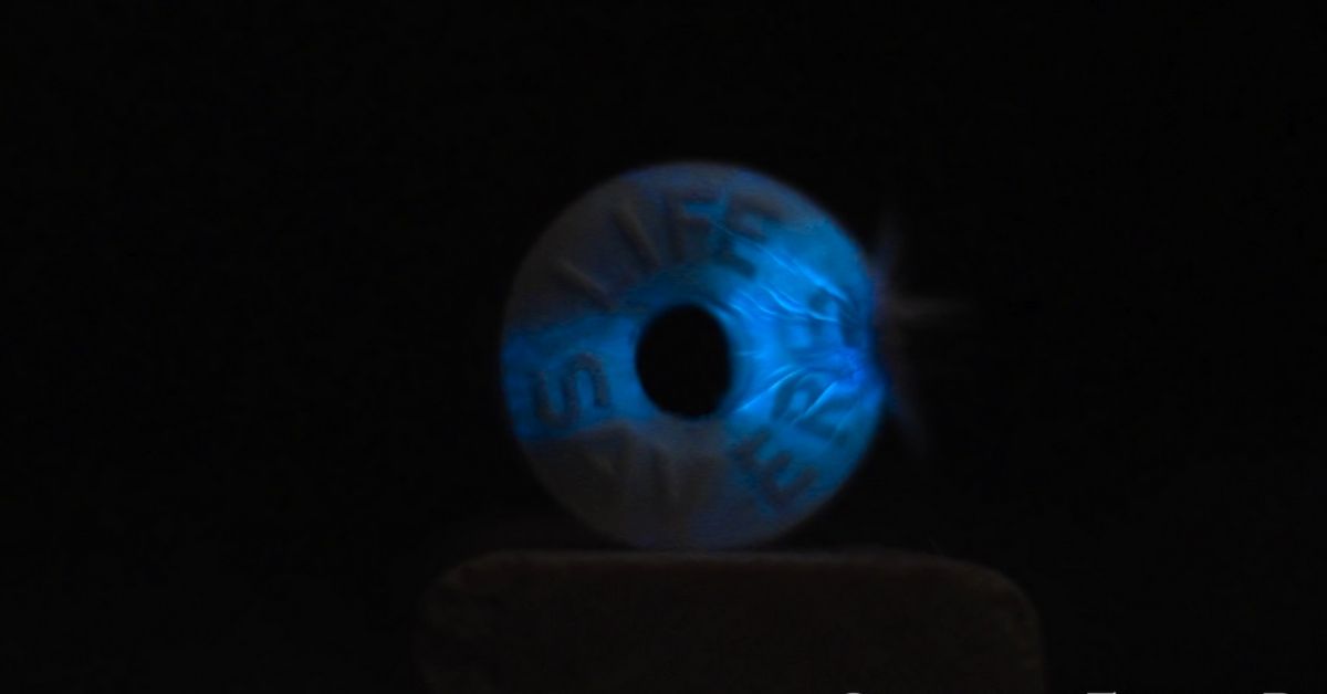 Life Saver Candy Lights up like Lightning When Smashed